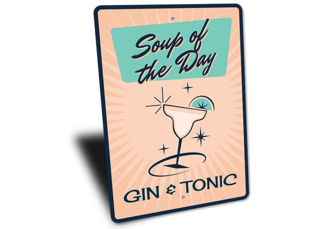 Soup Of The Day Sign Cocktail Sign Bar Sign Drinking Decor | Etsy