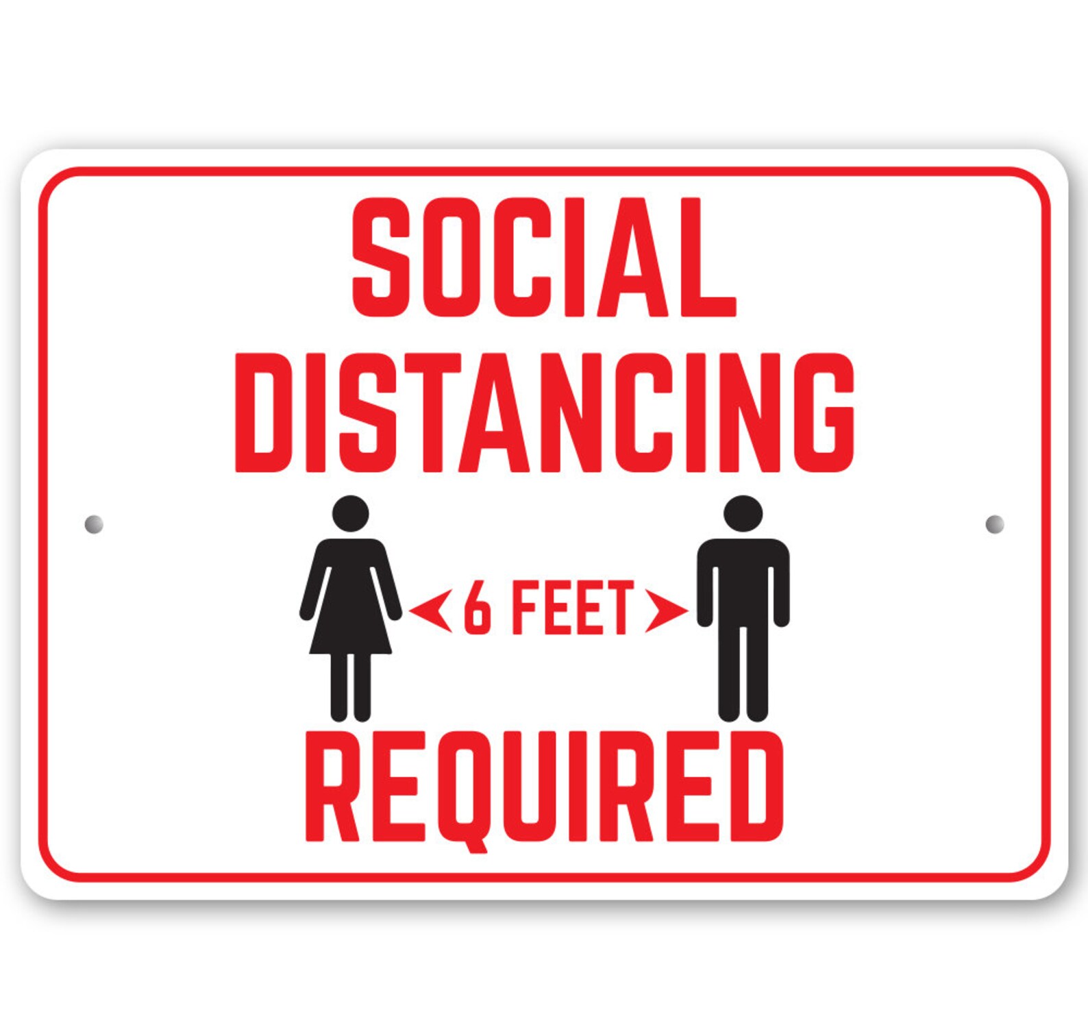 Social Distance Required 6 Feet Apart Sign 6 Feet Distance | Etsy