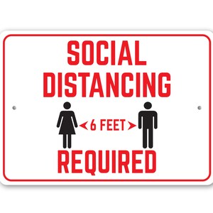 Social Distance Required, 6 Feet Apart Sign, 6 Feet Distance, Keep ...