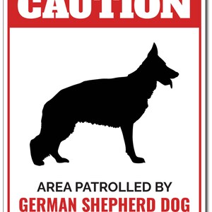 German Shepherd Dog Sign, Caution Dog Sign, Alsatian Dog Lover, Dog ...