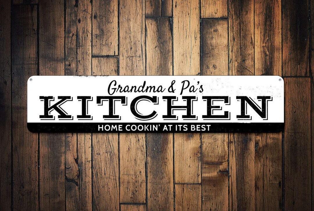 Home Cookin' at Its Best Sign, Personalized Name Kitchen Sign, Custom ...
