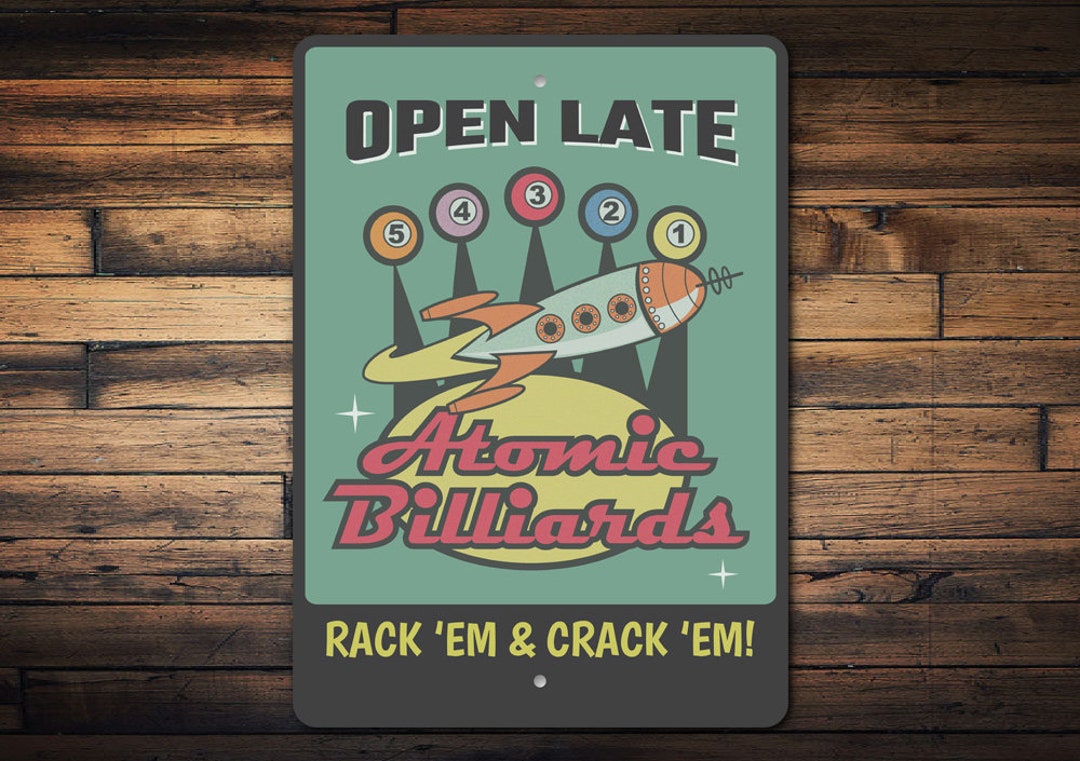 Billiards Sign, Custom Billiards, Billiards Decor, Pool Room, Pool Man ...