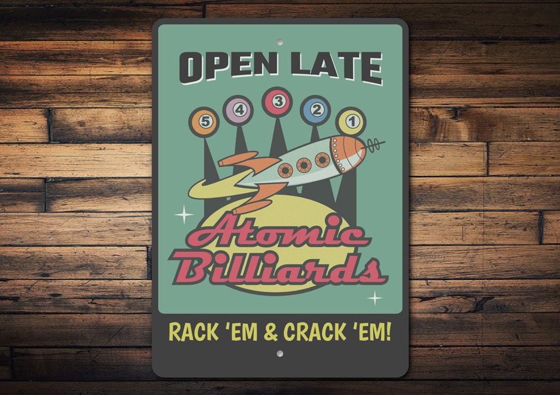 Billiards Sign Custom Billiards Billiards Decor Pool Room Etsy