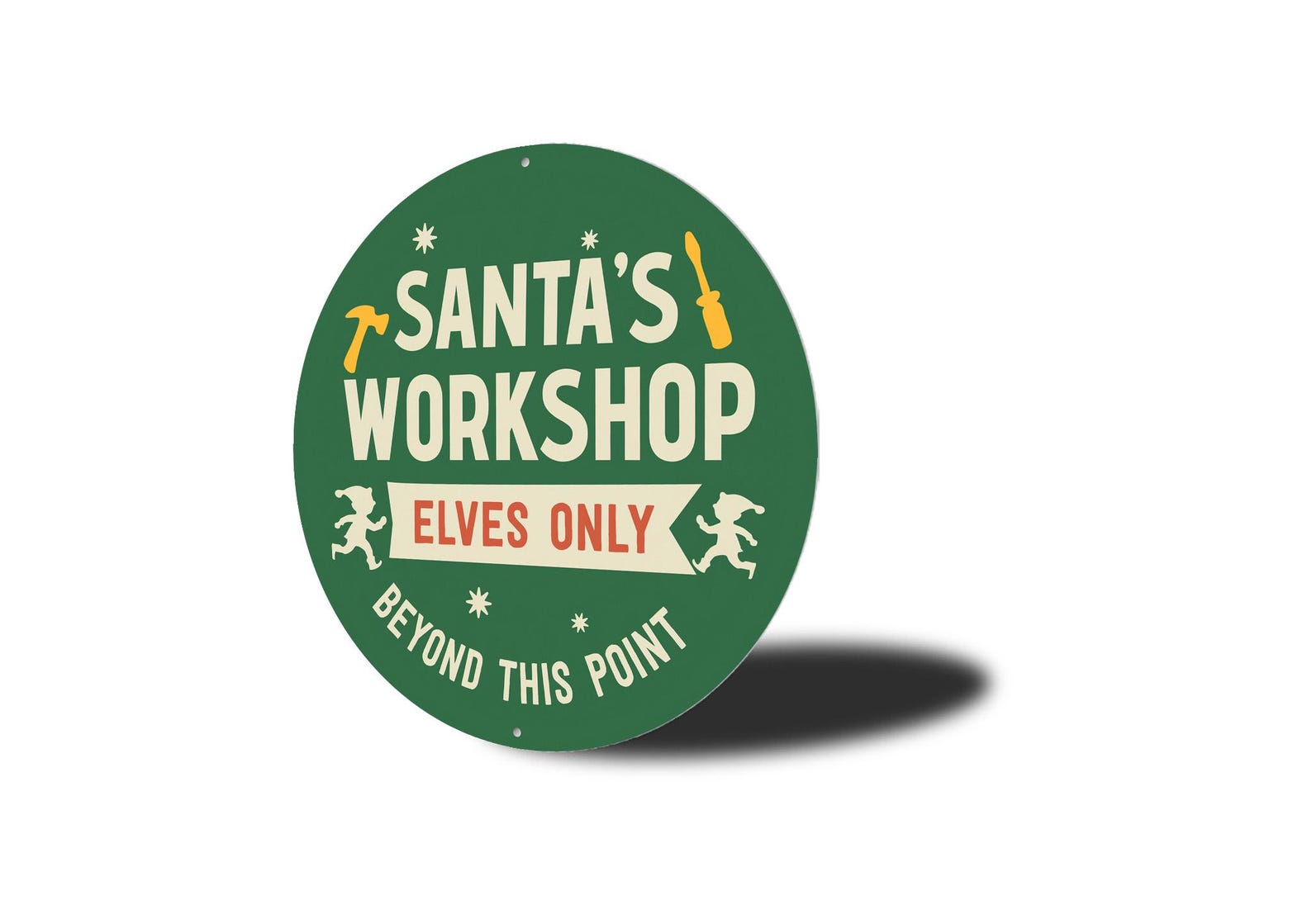 Santa's Workshop Sign, Elves Only Sign, Elves Christmas Sign, North ...