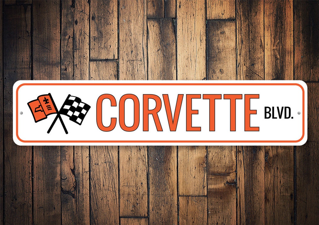 Corvette Design Decoration, American Corvette Gifts, Car Garage ...