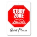 Study Zone Sign Quiet Please Sign Library Decor Book Lover - Etsy