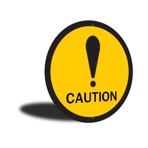 Caution Circle Sign, Durable Circle Sign, Circle Gift, Caution Signs ...