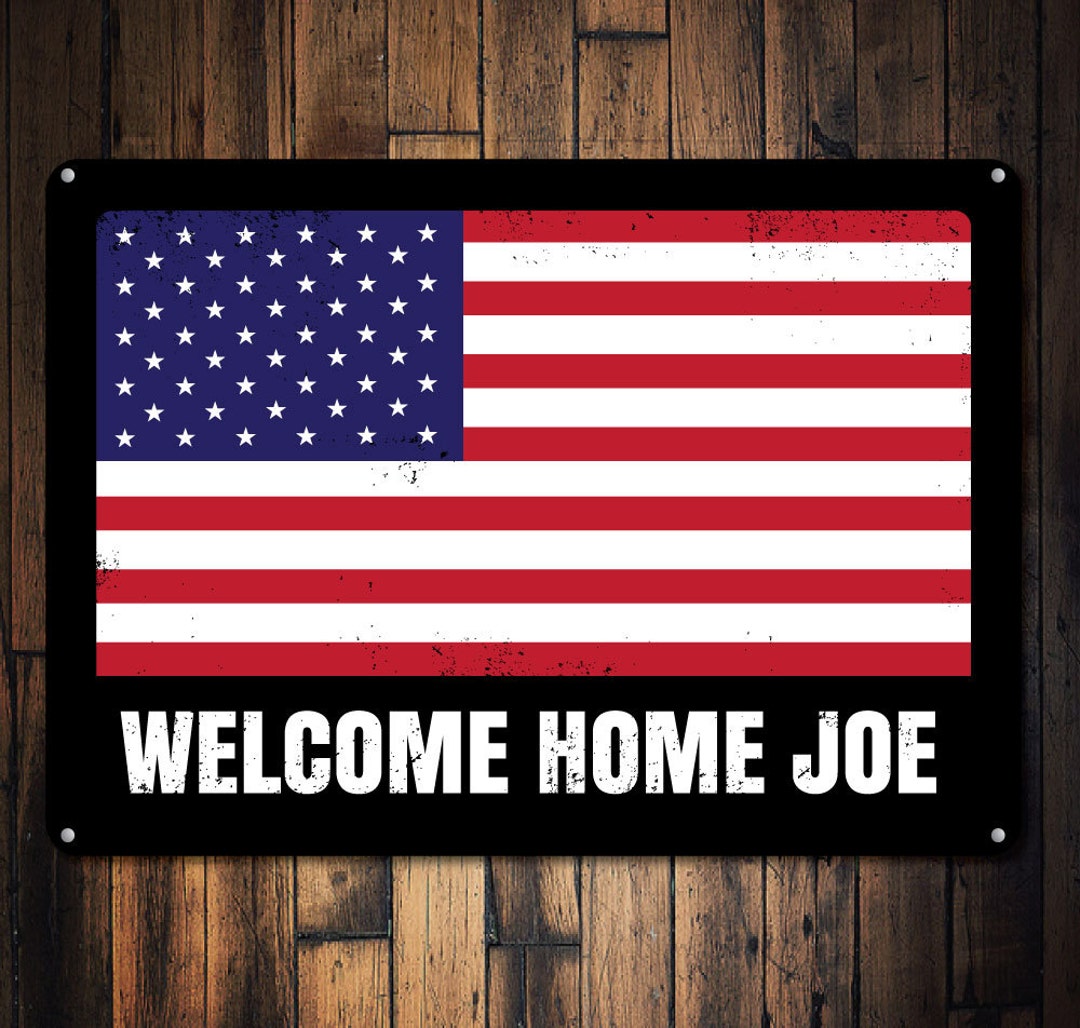 American Flag Sign, Custom Welcome Home Sign, Personalized US Soldier ...