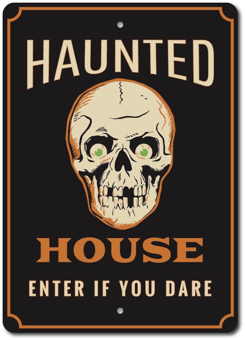 Haunted House Sign Scary Houses Sign Haunted Decor Scary | Etsy