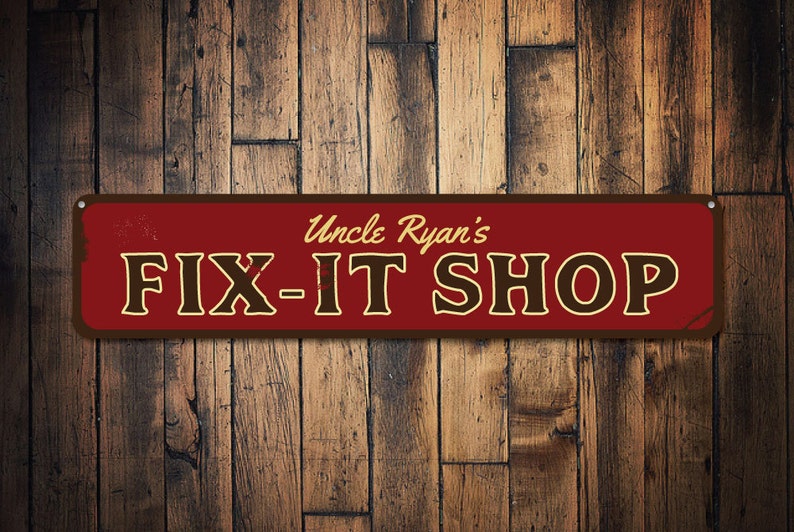 Fix-it Shop Sign Custom Shop Decor Gift for Handyman Sign - Etsy
