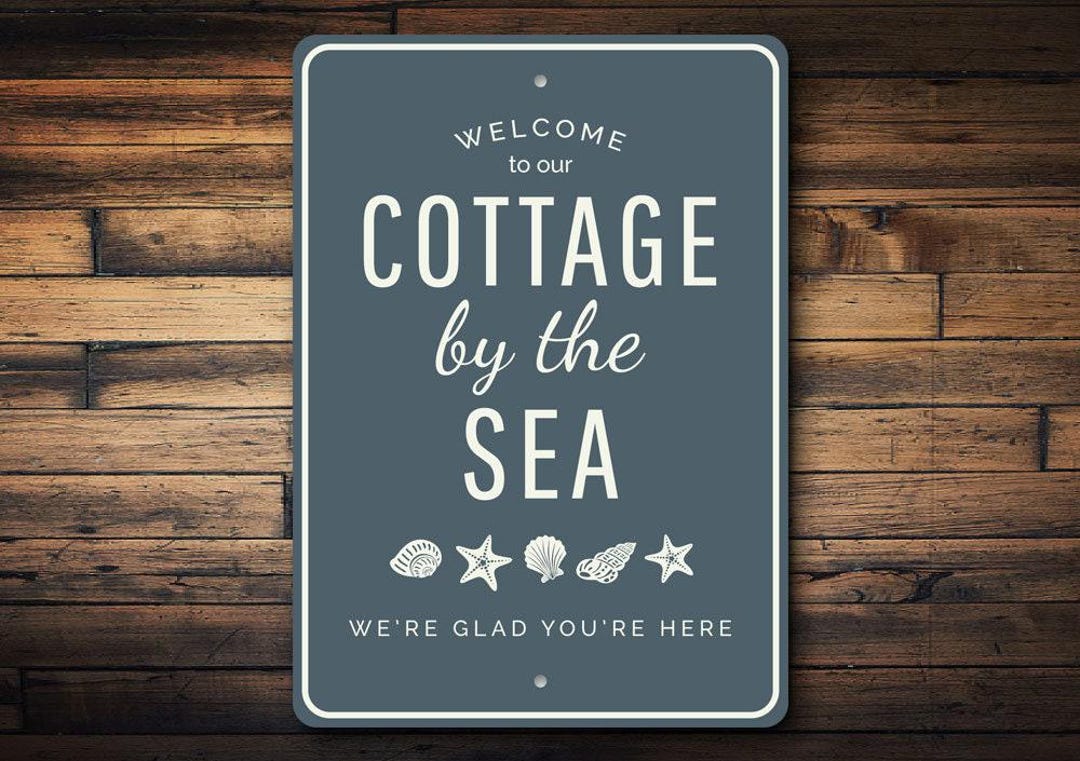 Cottage Sea Sign, Beach Cottage Decor, Cottage Decor, Coast Shop ...