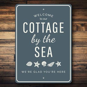 Cottage Sea Sign, Beach Cottage Decor, Cottage Decor, Coast Shop ...