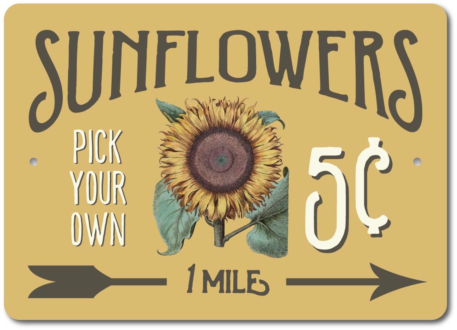 Sunflowers Sign Sunflower Lover Gift Flower Field Sign | Etsy