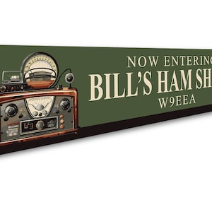 Ham Shack Radio Sign, Custom Ham Shack, Home Ham Shack, Ham Shack Decor ...