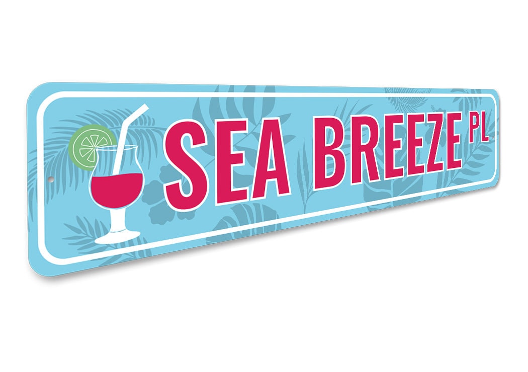 Sea Breeze Place Sign, Custom Street Sign, Personalized Sign, Sea ...