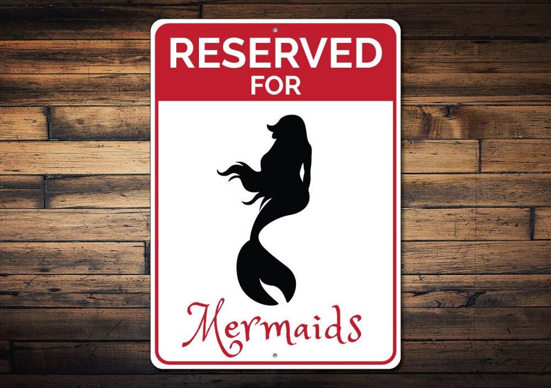 Mermaids Parking Sign, Mermaid Gift, Beach Lover Gift, Mermaid Lover ...