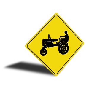 Tractor Crossing Sign, Farmer Crossing, Farmer Sign, Farm Land Decor ...