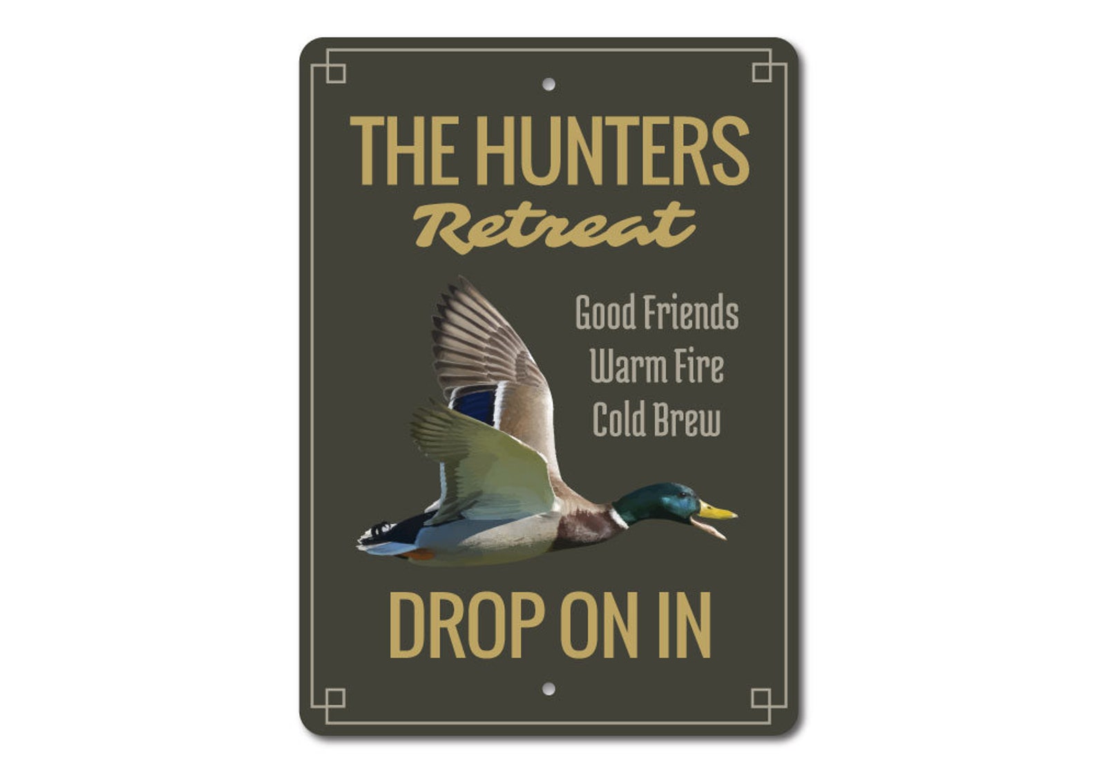 Hunters Retreat Sign Duck Hunter Gift Duck Lover Sign Duck | Etsy
