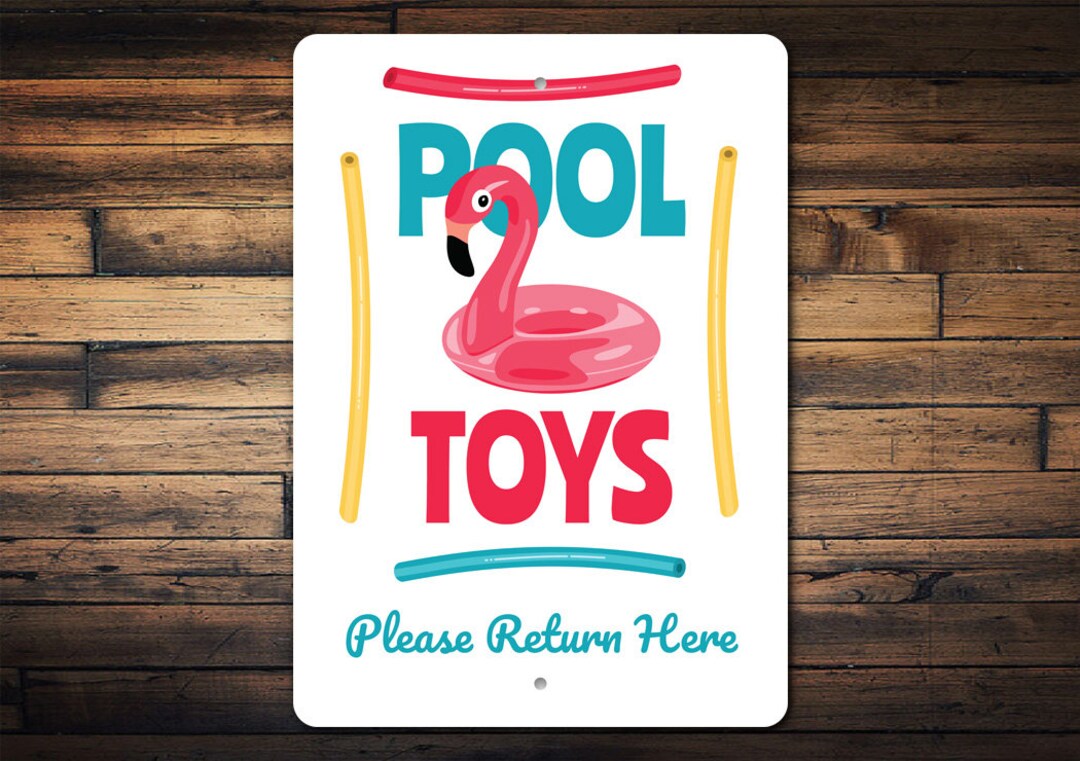 Pool Toys Sign, Sign for Pool Toys, Return Toys Here Sign, Pool Vibes ...