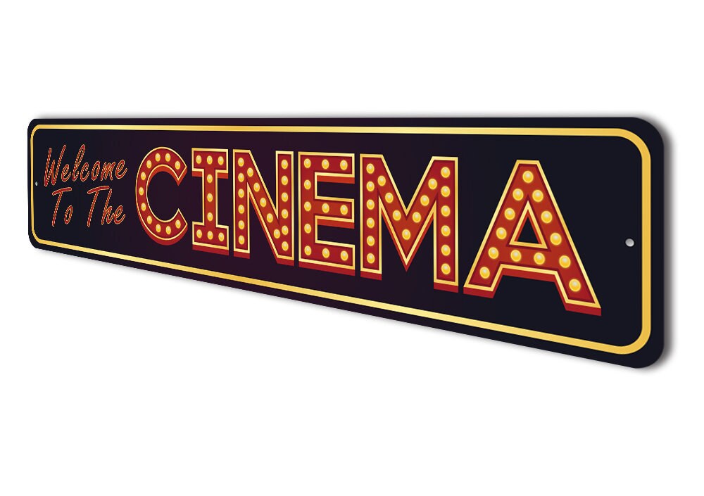 Welcome to Cinema Sign Welcome Movie Fans Movie Theatre | Etsy