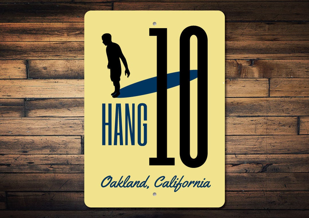 Hang Ten Sign, Hang 10 Sign, Hang Ten Decor, Surfer Gift, Custom ...