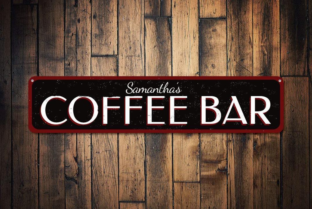 Coffee Bar Sign, Custom Kitchen Sign, Coffee Addict Sign, Gift for ...
