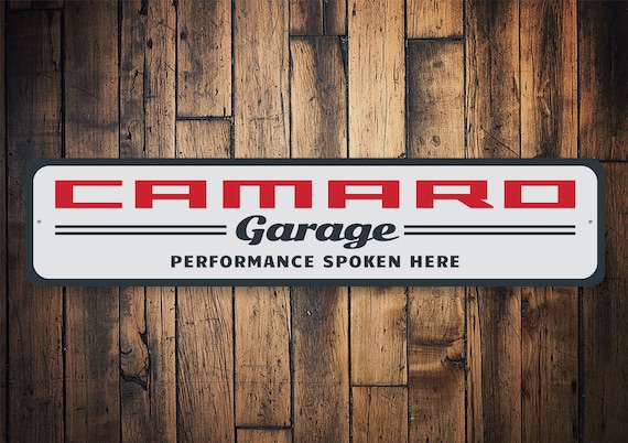 Camaro Garage Sign Camaro Sign Chevy Camaro Garage Car | Etsy