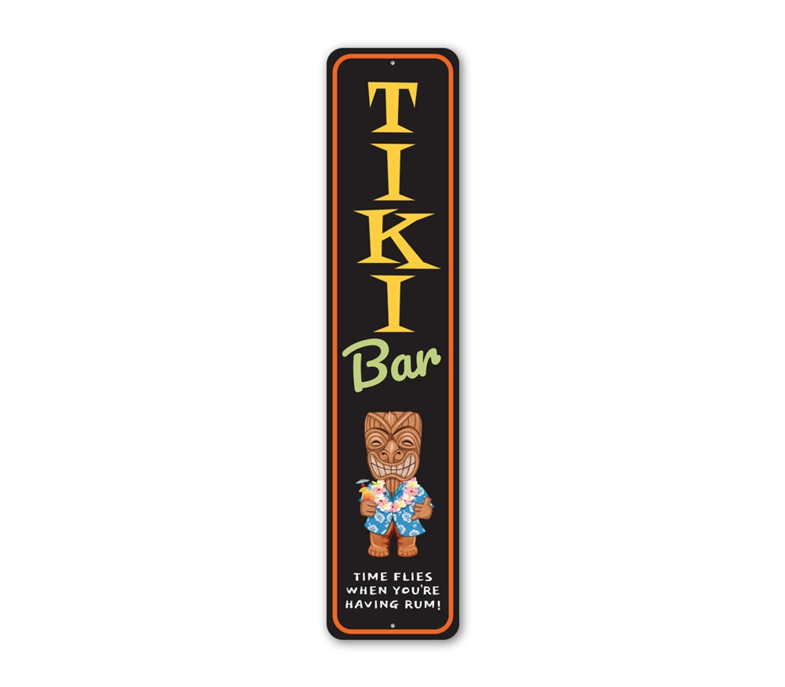 Funny Tiki Decor Tiki Home Sign Funny Drinking Sign Time - Etsy