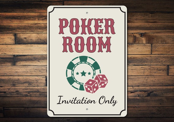 Poker Rooms Sign Invitation Only Decor Gambling Gift Decor | Etsy