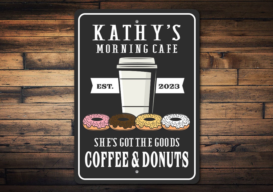 Morning Cafe Sign, Kitchen Cafe Sign, Custom Cafe Sign, Cafe Decor ...