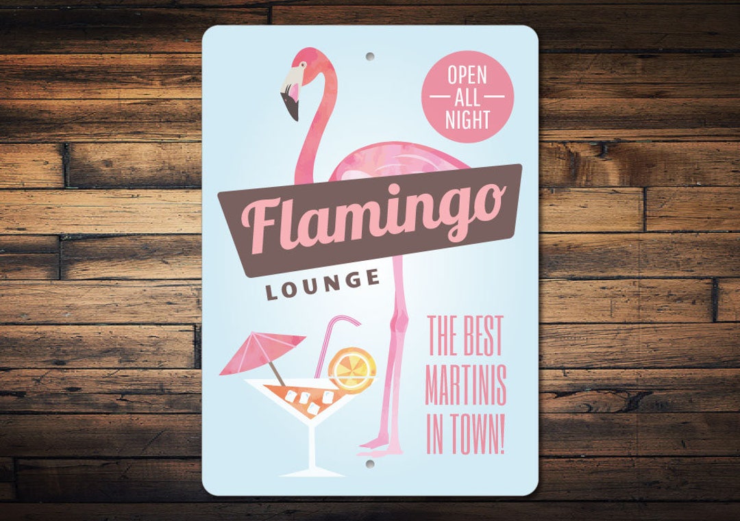 Flamingo Sign, Flamingo Decor, Flamingo Gift, Flamingo Lounge Sign ...