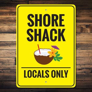 Shore Shack Sign, Beach Bar Decor, Coconut Drink Sign, Shore Shack ...