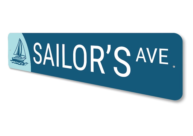 Sailor's Avenue Sign Custom Sailor Sign Personalized - Etsy