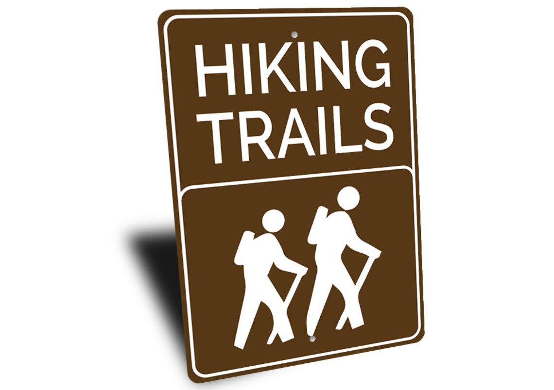 Hiking Trail Sign Trail Sign Decor Metal Trail Sign Decor | Etsy