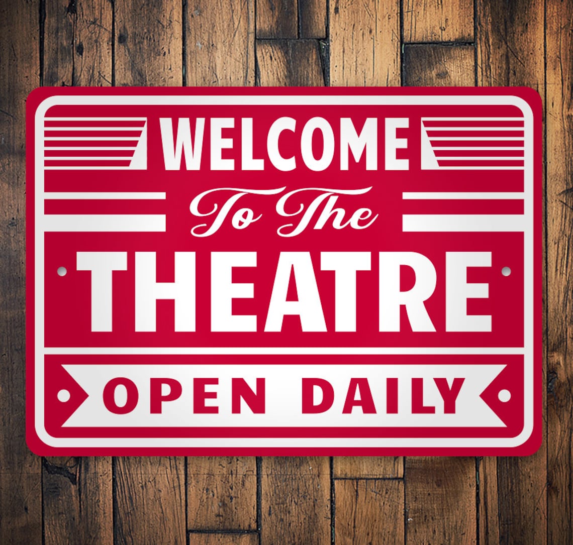 Welcome to the Theatre Sign Custom Theatre Sign Theatre - Etsy