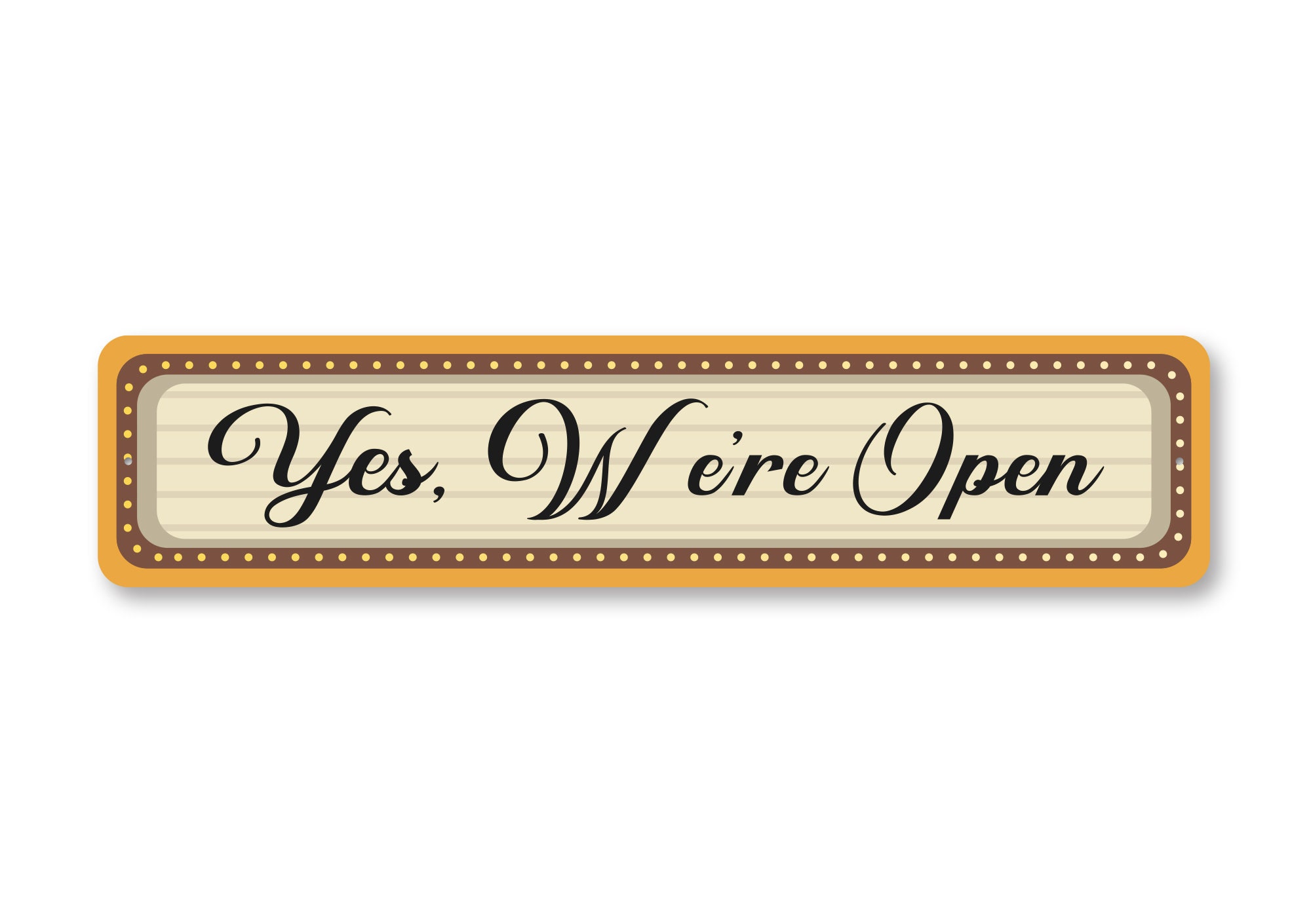 Yes We're Open Sign Retro Open Sign Retro Wall Gift We - Etsy
