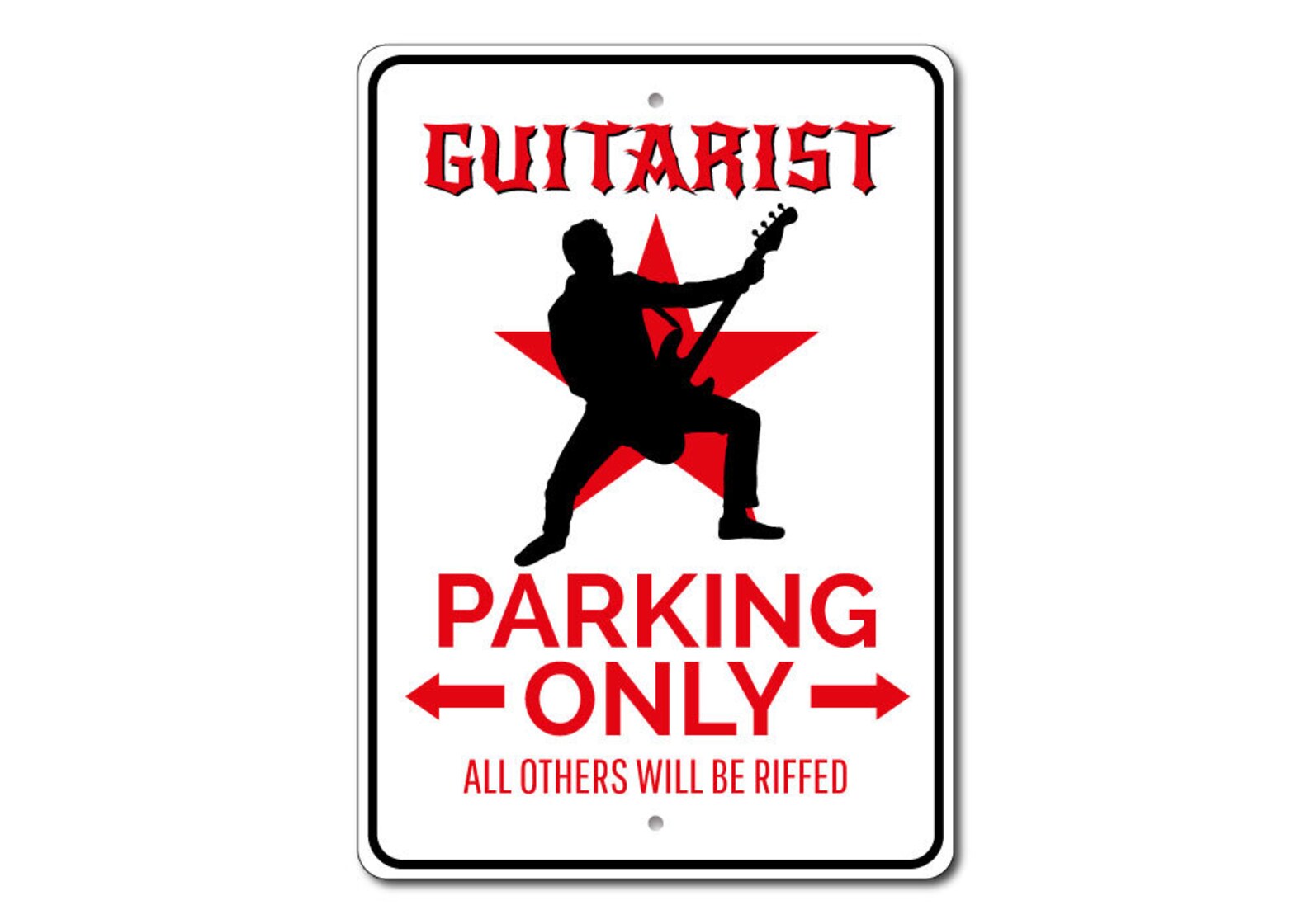 Guitarist Gift Guitarist Parking Sign Guitar Player Sign | Etsy