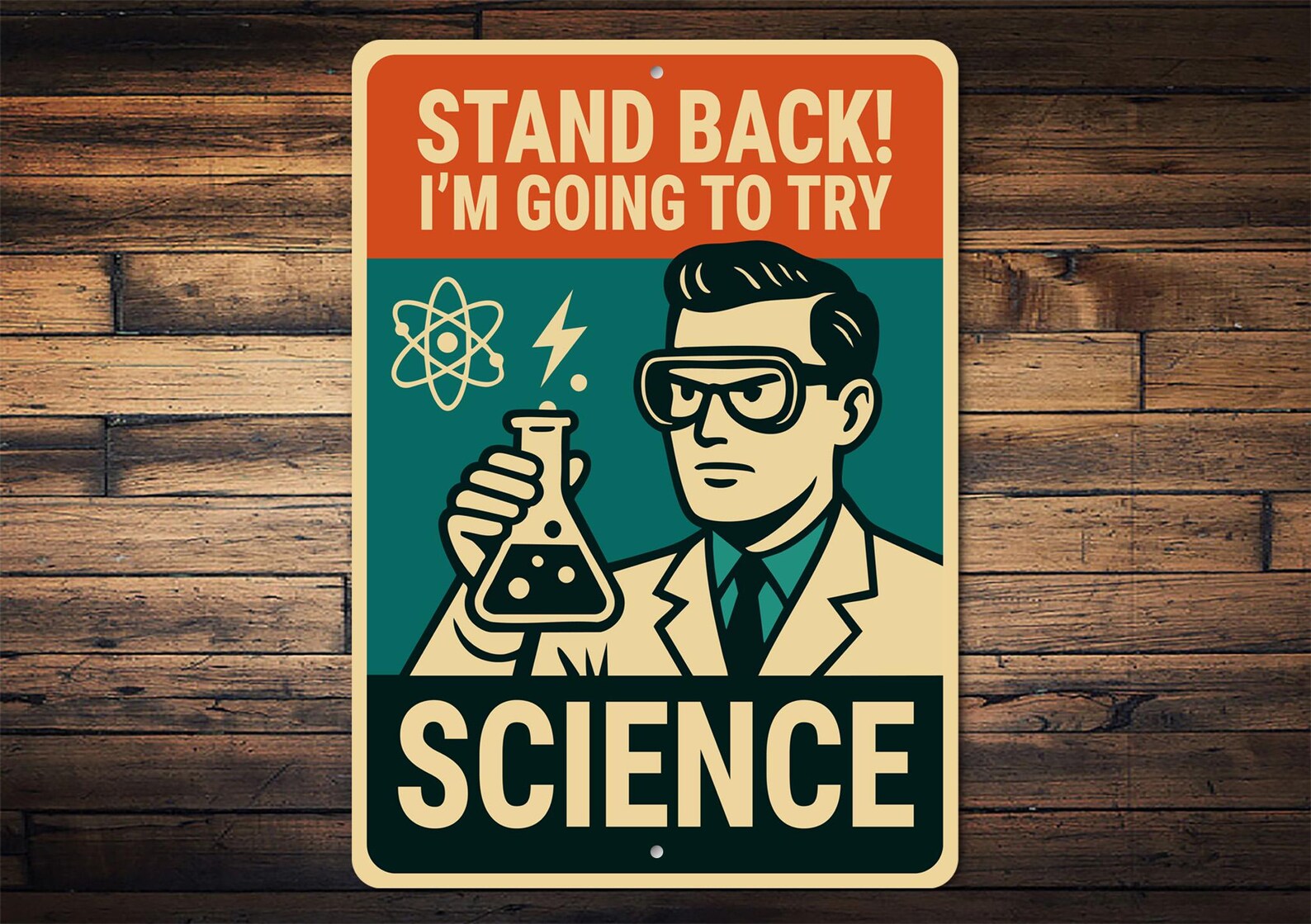 Stand Back I'm Going to Try Science Sign, Science Lab Sign, Funny Lab ...