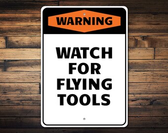 Warning Flying Tools - Etsy