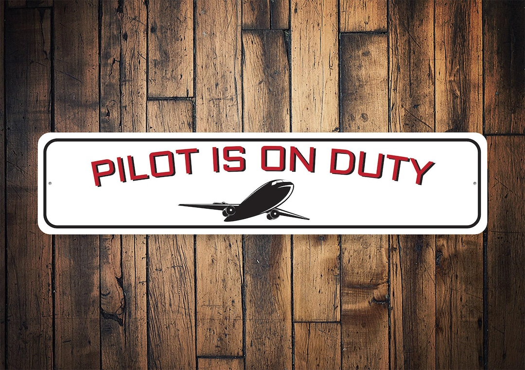 Pilot on Duty Sign, Pilot Room Decor, Decor for Pilot, Airplane Room ...