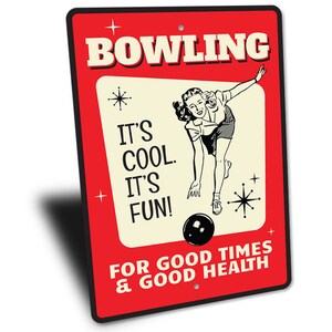 Vintage Bowling Sign, Bowling Decor, Bowling Lover, Bowling Room ...