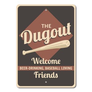 Dugout Sign, Dugout Decor, Baseball Man Cave Sign, Baseball Bat Sign ...
