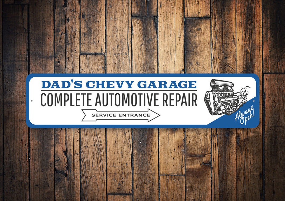 Complete Automotive Repair Sign, Custom Garage Sign, Car Repair Gift ...