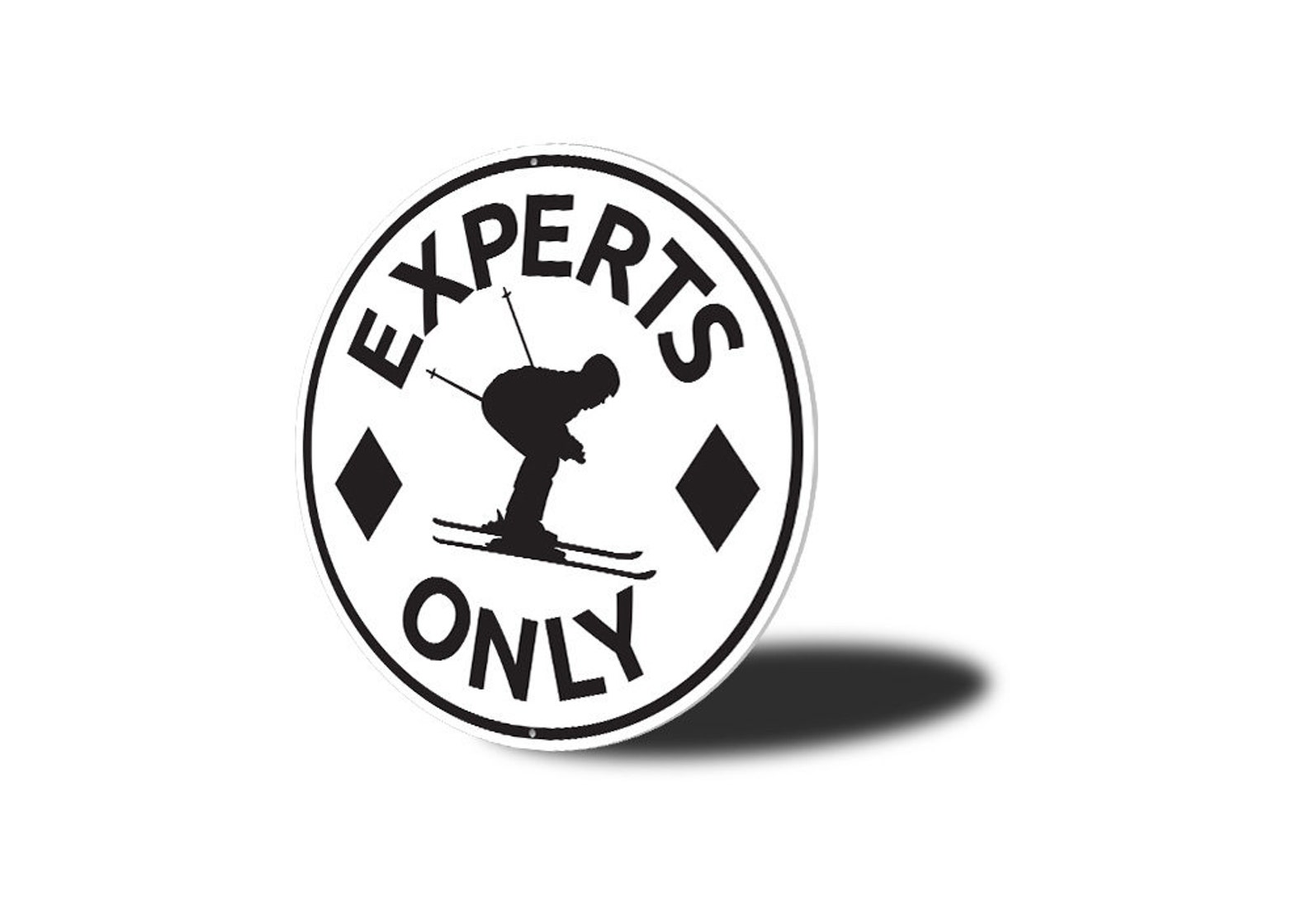 Experts Only Sign Expert Skiing Sign Black Diamond Slopes - Etsy