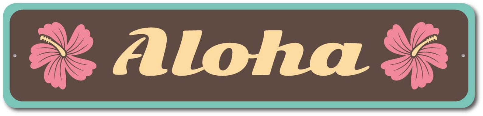 Aloha Sign Aloha Decor Hawaiian Gift Hawaii Lover Sign - Etsy