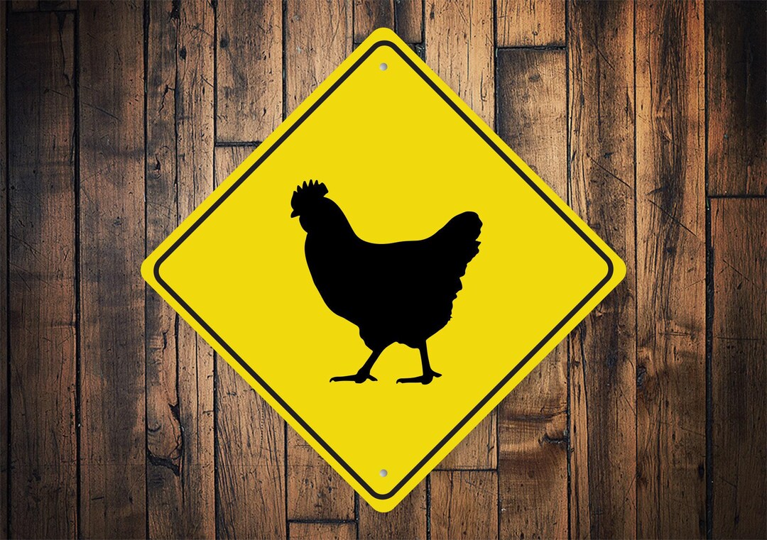Chicken Crossing Sign, Chicken Crossing, Hen Crossing Diamond Sign, Hen ...