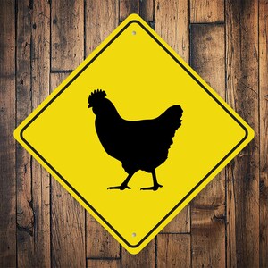 Chicken Crossing Sign, Chicken Crossing, Hen Crossing Diamond Sign, Hen ...