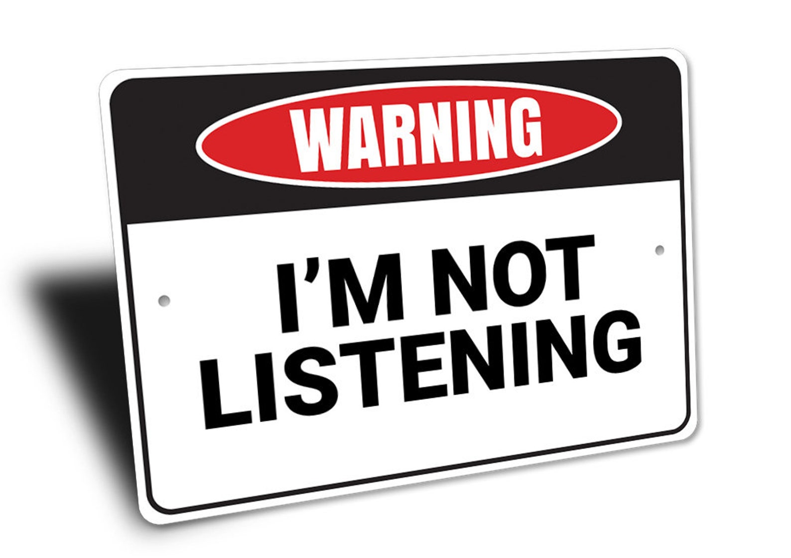 Im Not Listening Sign I Dont Listen Warning Dont Talk I - Etsy