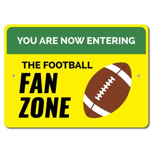 Fan Zone Sign, Football Player Gift, Football Zone Decor, Fan Kids ...