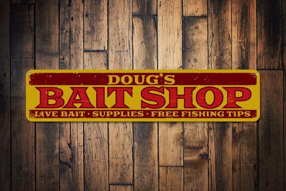 Bait Shop Sign Personalized Fishing Supply Sign Lake House - Etsy